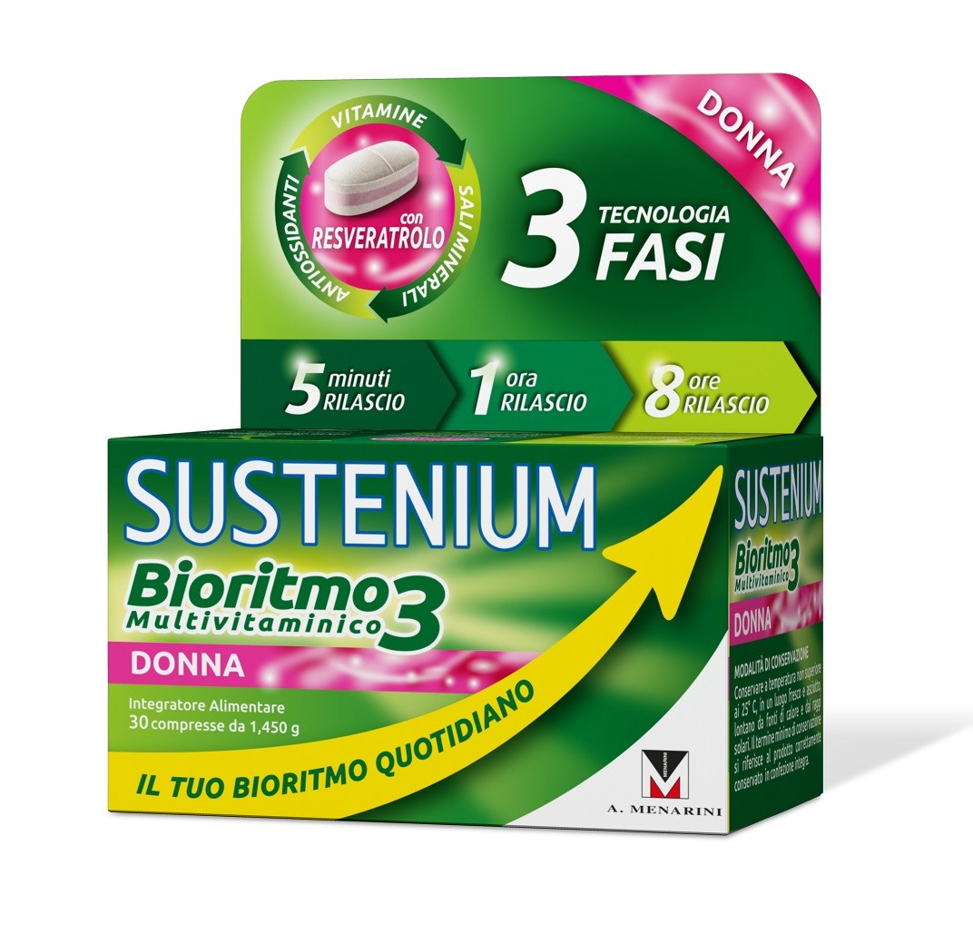 Menarini Sustenium Biorhythm 3 Multivitamin Woman Πολυβιταμινούχο Συμπλήρωμα Διατροφής Για ...
