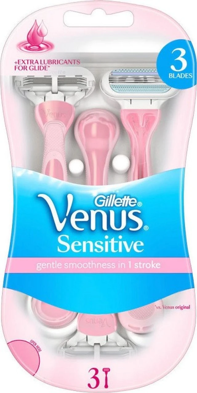 Gillette Venus Sensitive Γυναικεία Ξυραφάκια μιας Χρήσης 3 τεμάχια ...