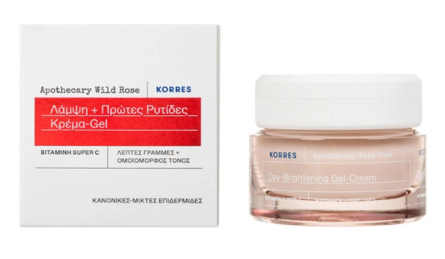 Korres Wild Rose Vitamin C Κρέμα Προσώπου Άγριο Τριαντάφυλλο Λάμψη ...